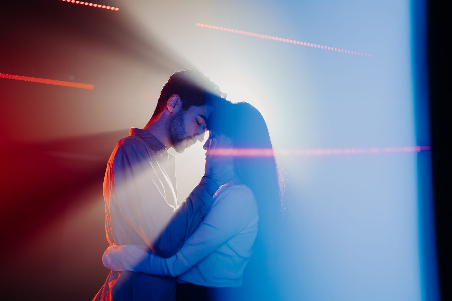 Neon lights couple session - The Quirky wedding and couple photographer