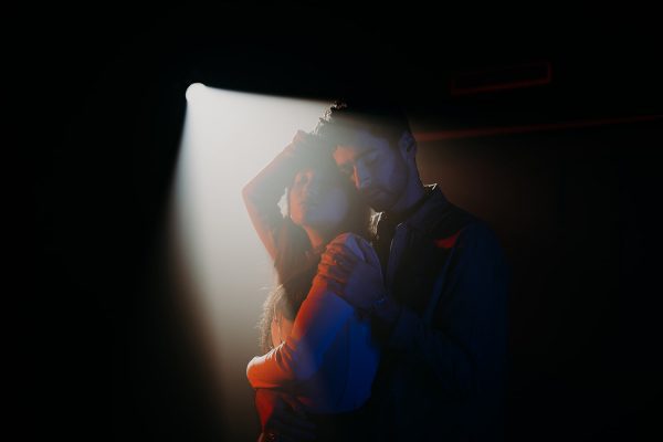 Neon lights couple session - The Quirky wedding and couple photographer